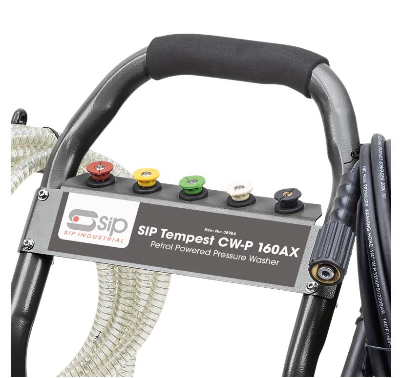 SIP TEMPEST CW-P 160AX Petrol Pressure Washer - 2349psi, 6.5hp Engine ...